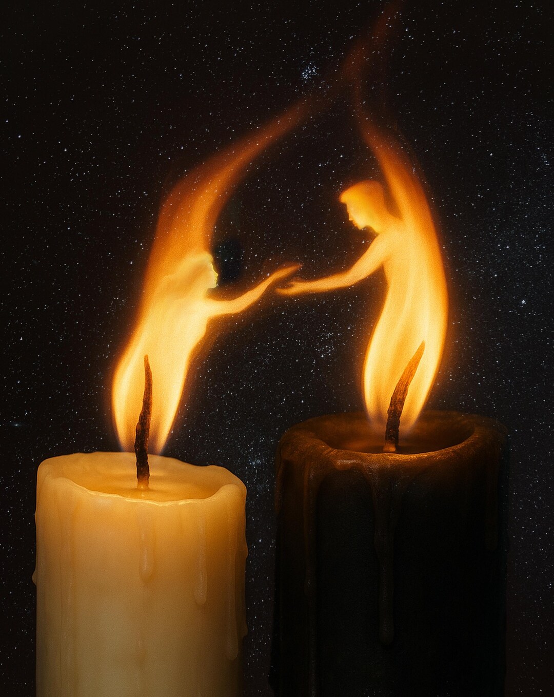 Romantic Flame Figures – Surreal Wall Art - Etsy