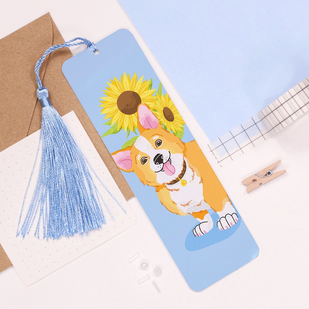 Corgi Aluminium Bookmark - Illustration Bookmark - Dog Breeds - Puppy ...