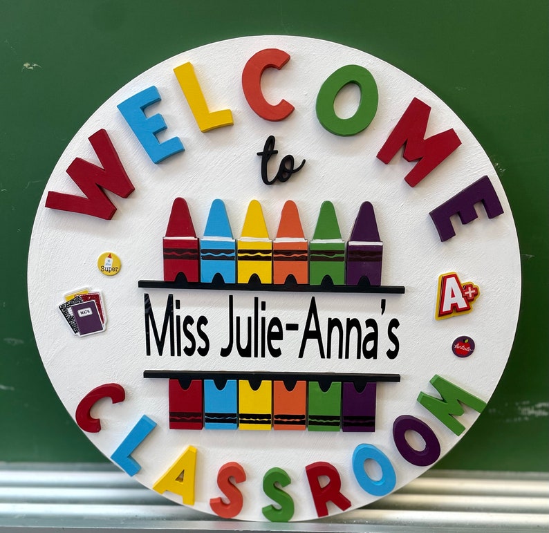 Teacher Sign - Class Sign - Customized Sign - Teacher Gift -christmas ...