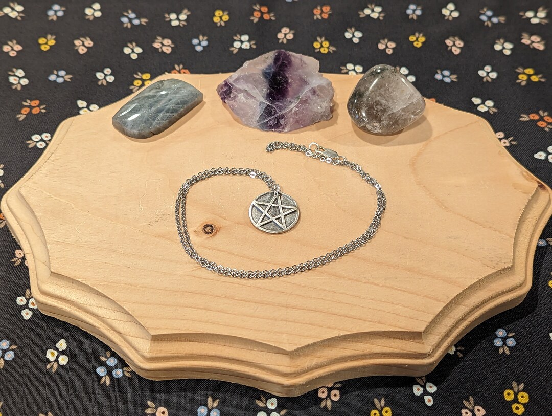 Fine Silver Pentacle Necklace - Etsy