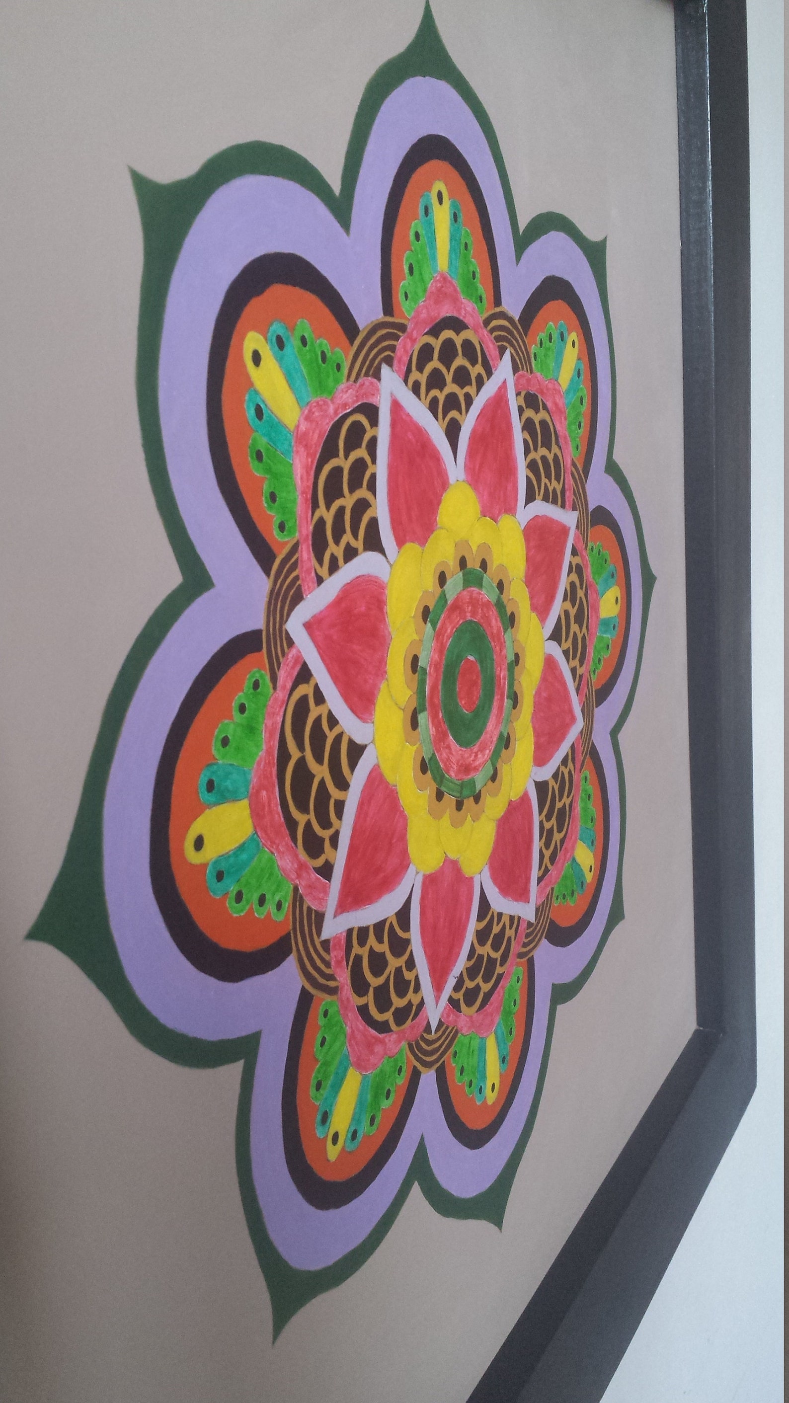 Mandala Picture Frame Wall Decor Painting Painted - Etsy