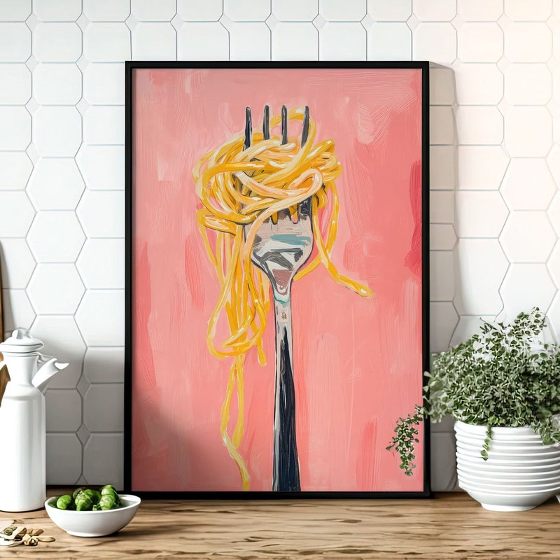Abstract Pasta Painting - Etsy UK