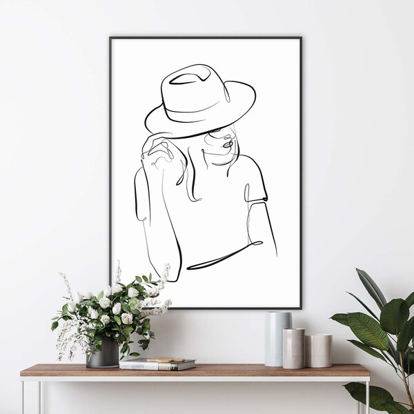 Female Line Art | One Line Drawing | Female Poster - Etsy