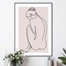Feminine Line Drawing Print Female Line Art Feminist Print - Etsy