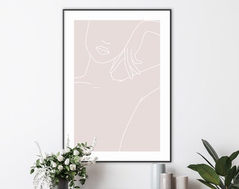 Feminine Line Drawing Print Female Line Art Feminist Print - Etsy