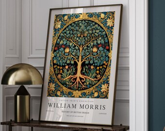 William Morris Tree of Life Print, William Morris Exhibition Poster, William Morris Poster ...
