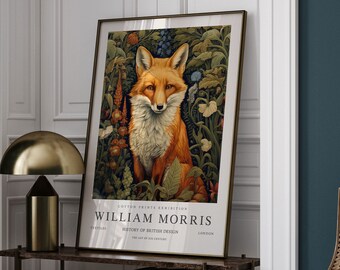 William Morris Fox Print, William Morris Exhibition Print, William ...