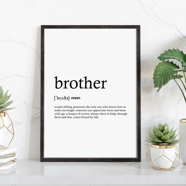 Brother Definition - Etsy