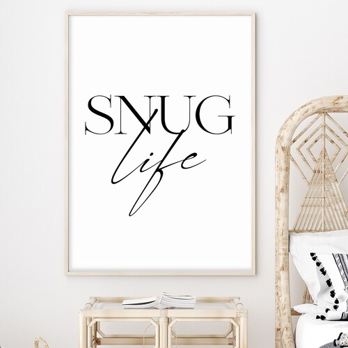 Snug Life Print Over Bed Print Over Bed Art Collage Wall - Etsy