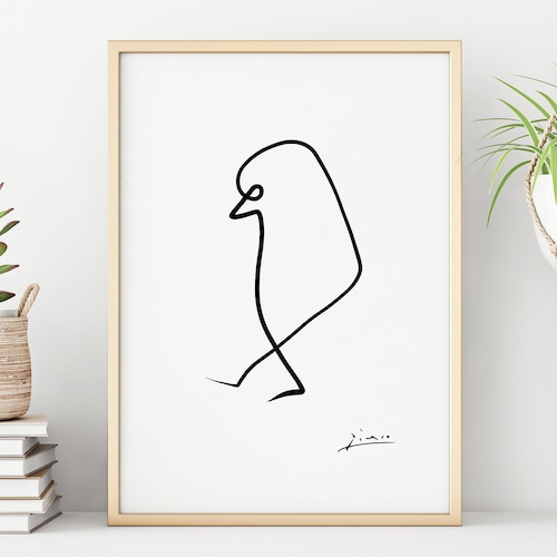 Pablo Picasso Bird Print Bird Wall Art Minimalist - Etsy