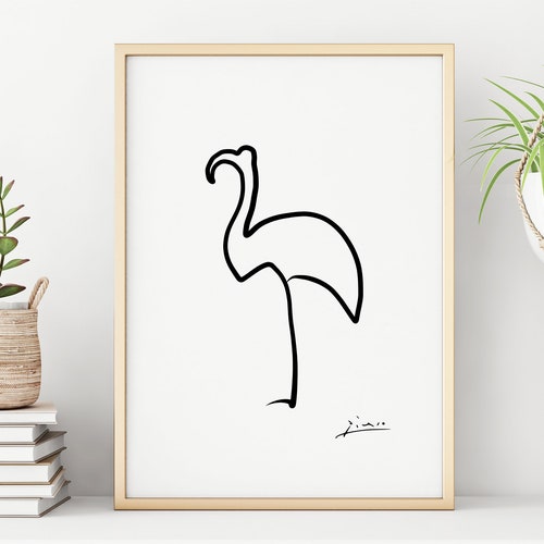 Pablo Picasso Flamingo Print Flamingo Wall Art - Etsy
