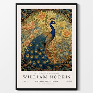 William Morris Print, Peacock William Morris Exhibition Print, William ...