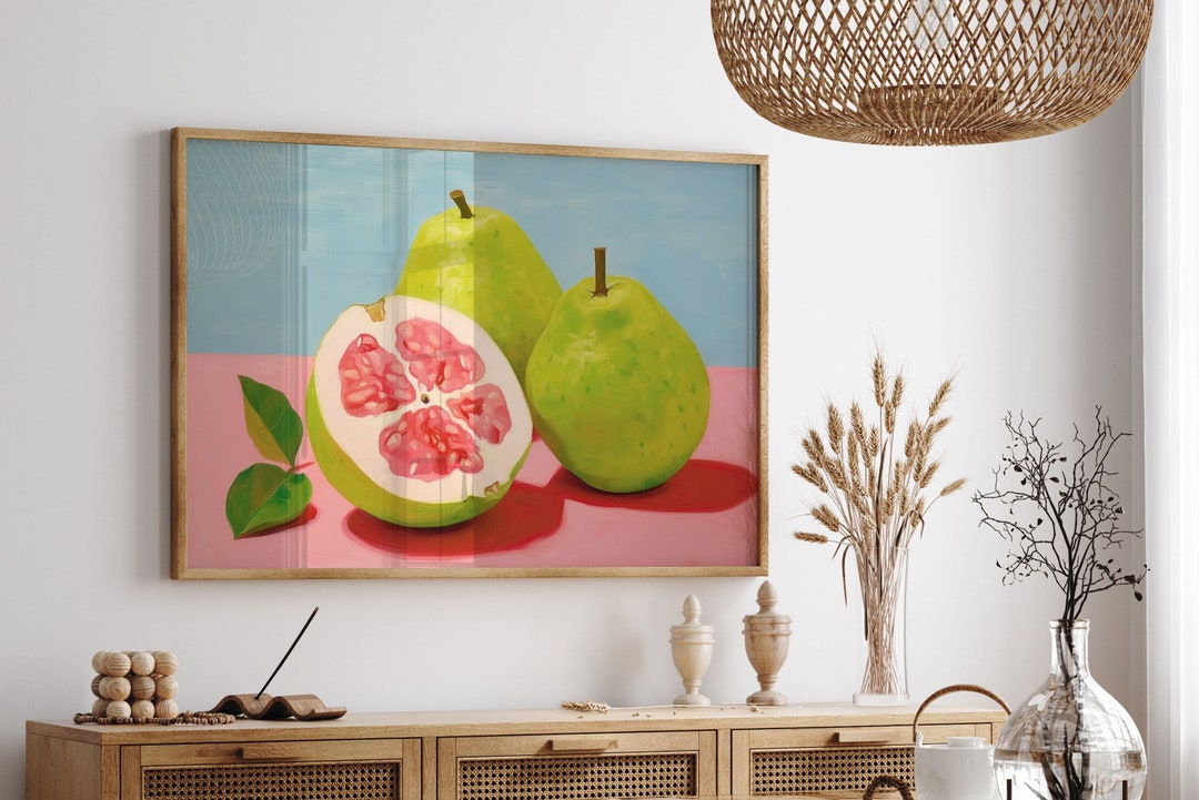 Pink Guava Print, Pink Guava Decor, Guava Gifts, Guava Art, Pink ...