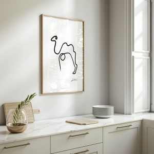 Pablo Picasso Camel Print Camel Wall Art Minimalist Picasso Print Giclee Poster Wall Art ...