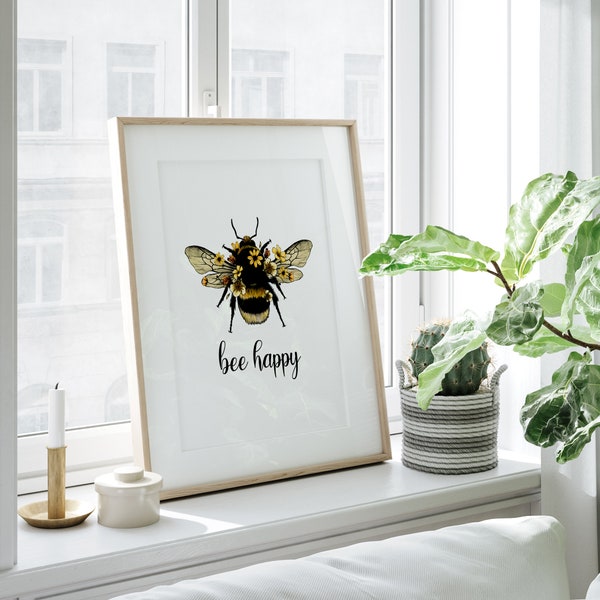 Bee Print - Etsy UK