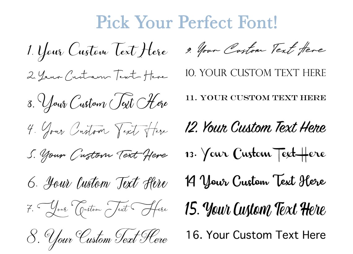 Custom Text Poster Print 6 Fonts Your Text Here - Etsy