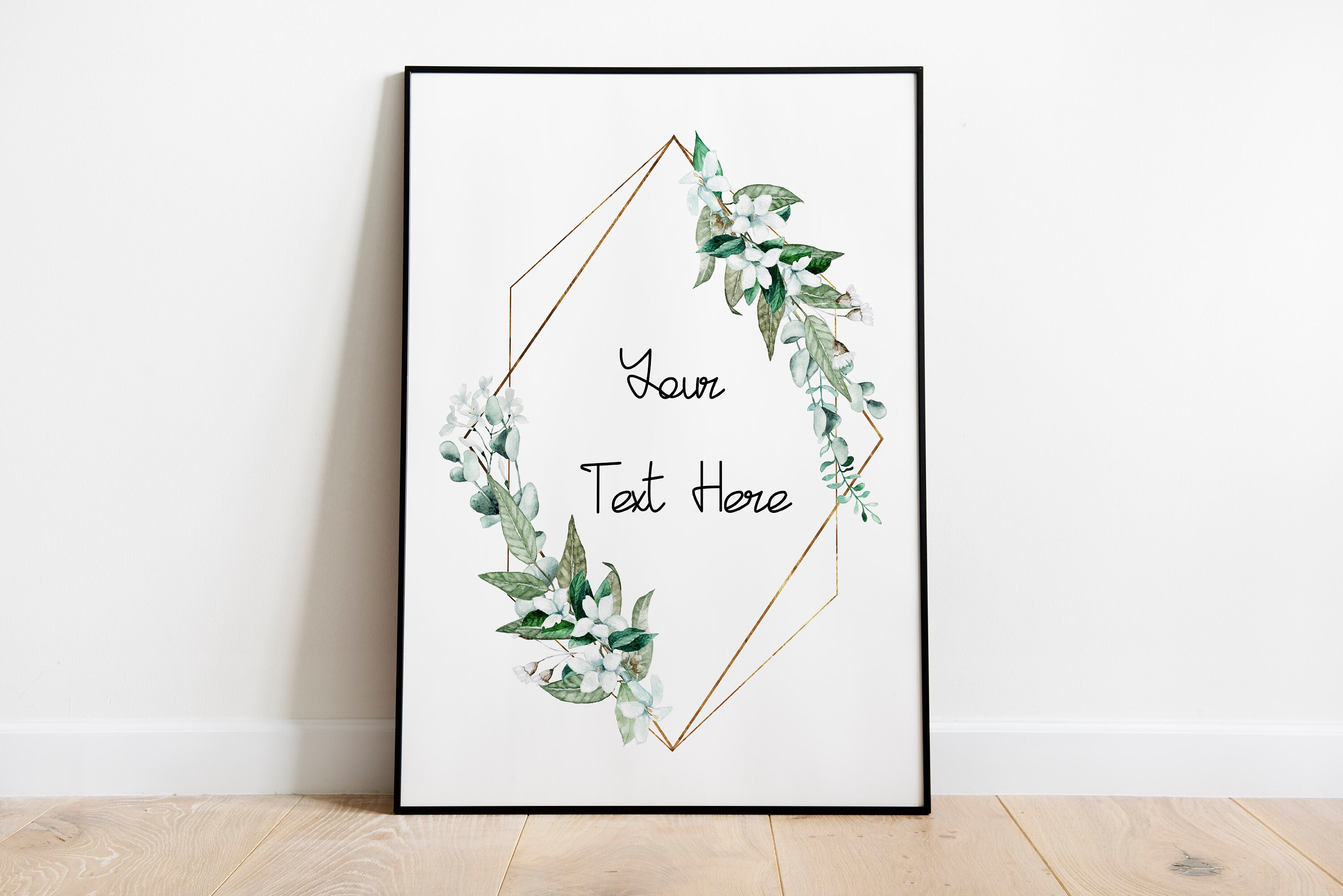 Custom Text Poster Print 6 Fonts Your Text Here - Etsy