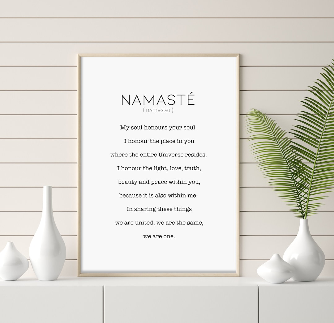 Namaste Print Namaste Definition Print Namastay Print - Etsy