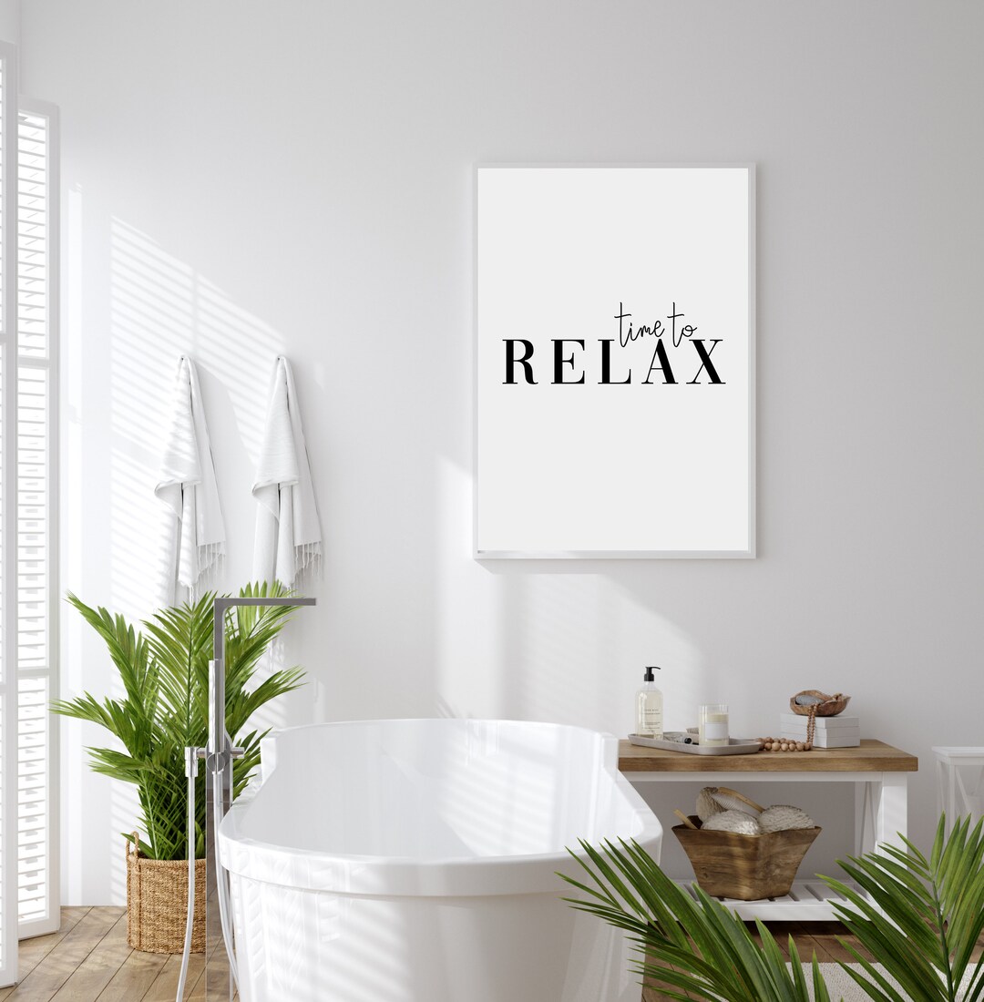 Time to Relax Bedroom Decor Bedroom Wall Art Print Wall Decor ...
