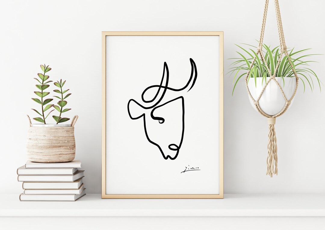 Pablo Picasso Buffalo Print Buffalo Wall Art Minimalist - Etsy