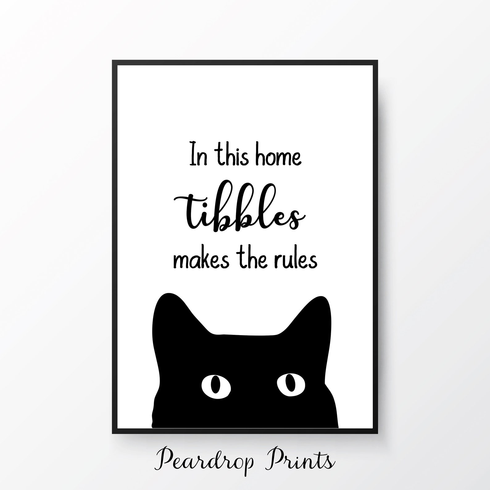 Personalised Cat Gift Personalised Cat Print Cat Name - Etsy
