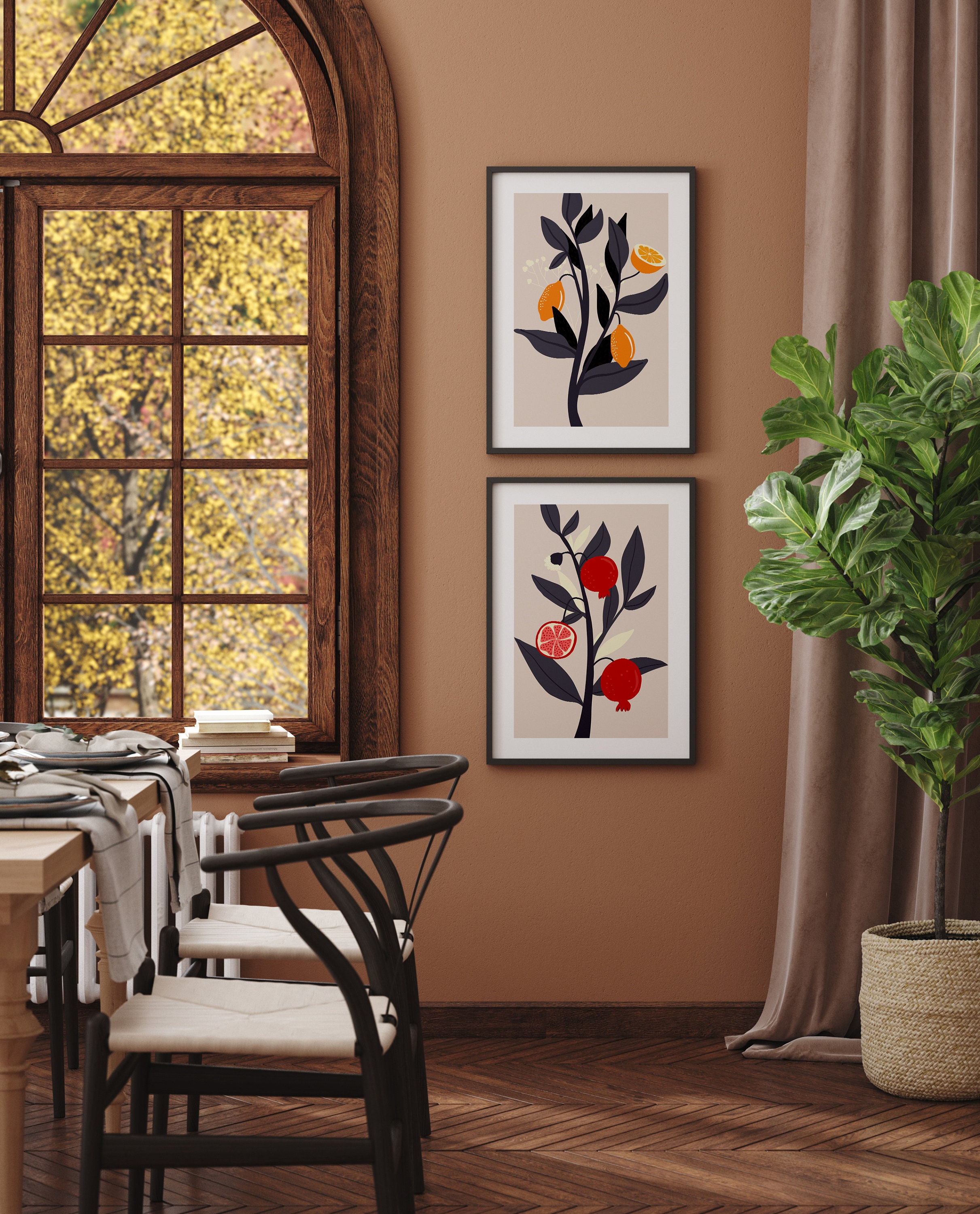 Bright Colourful Kitchen Print Kitchen Art Dining Room - Etsy