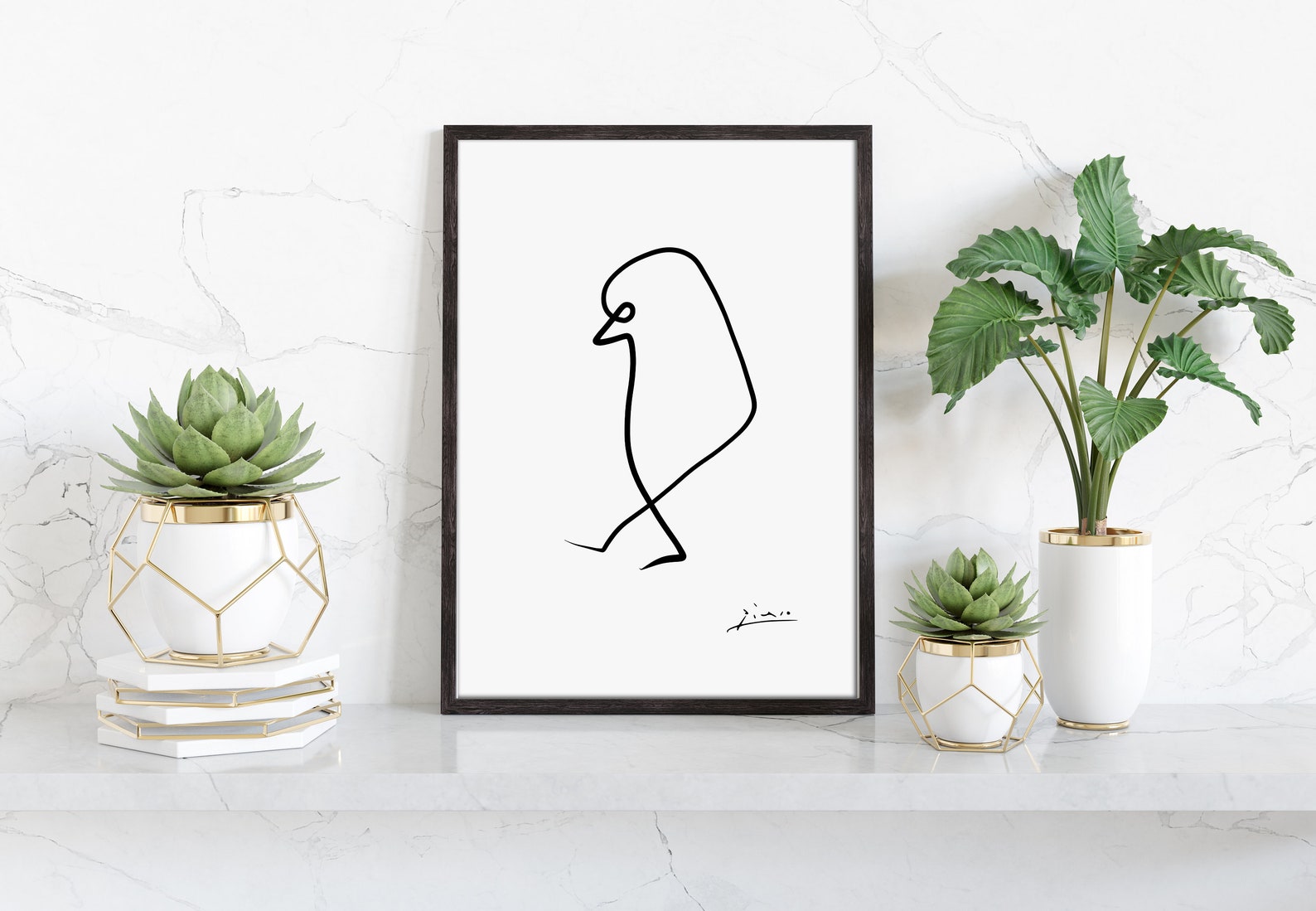 Pablo Picasso Bird Print Bird Wall Art Minimalist | Etsy
