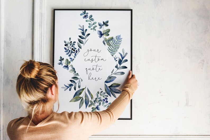 Custom Text Poster Print 16 Fonts Your Text Here - Etsy