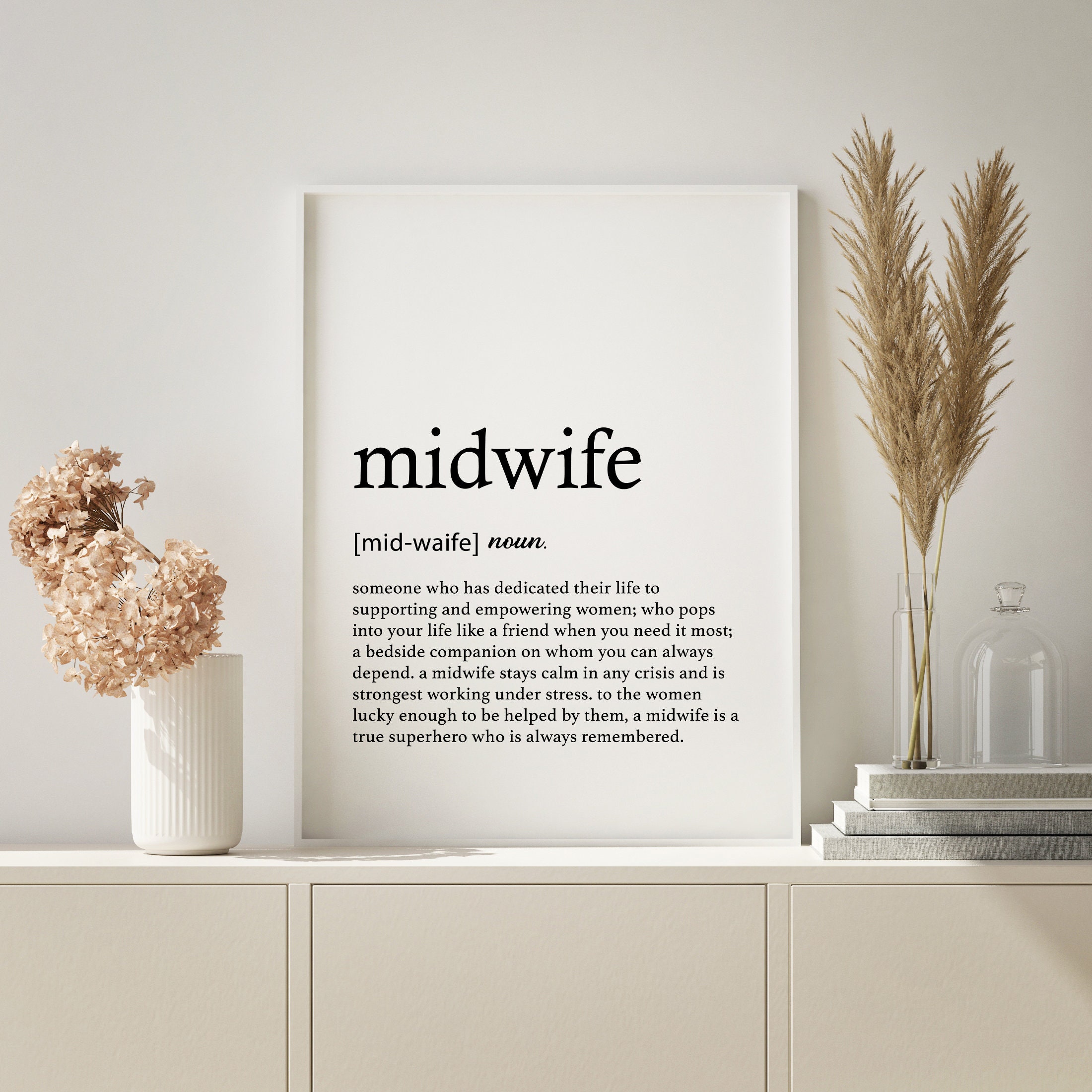 Midwife Definition Print Midwife Gift Midwife Thank You - Etsy UK