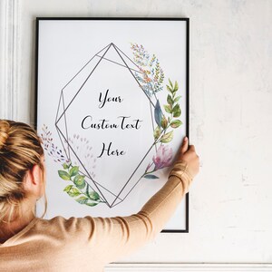 Custom Text Poster Print 16 Fonts Your Text Here Personalised Poster ...