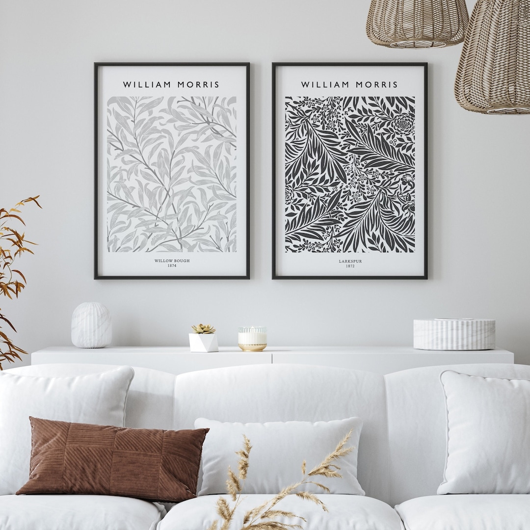 William Morris Print Black and White William Morris Poster William ...