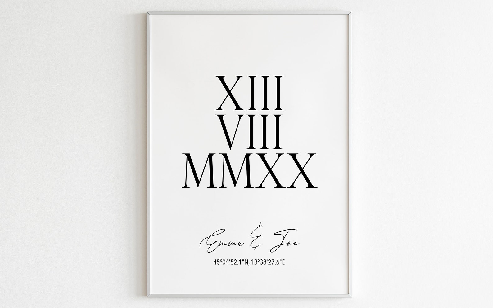 Roman Numerals Print Wedding Date Print Special Date Print | Etsy