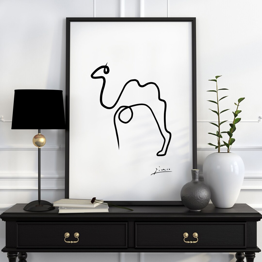 Pablo Picasso Camel Print Camel Wall Art Minimalist Picasso Print Giclee Poster Wall Art ...