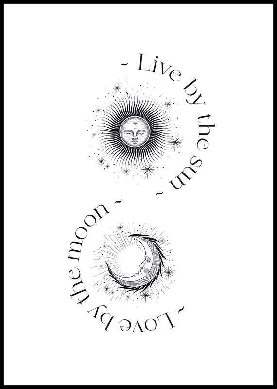 Sun And Moon Art Hippie