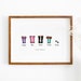 Family Welly Print Family Gift Family Sign Family Portrait Illustration ...