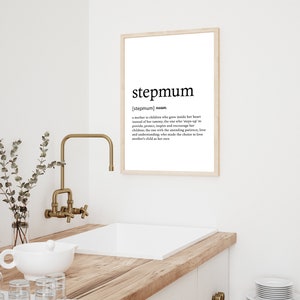 Mother's Day Stepmum Definition Print Stepmum Gift Gifts for Stepmum ...