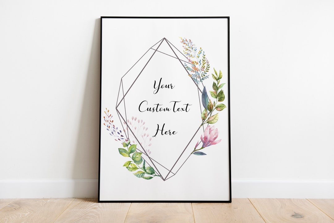 Custom Text Poster Print 16 Fonts Your Text Here Personalised Poster ...