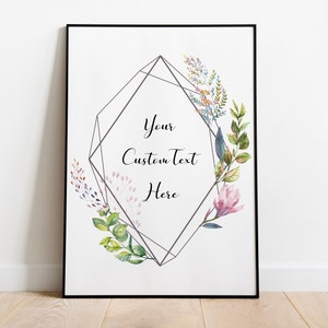 Custom Text Poster Print 16 Fonts Your Text Here Personalised Poster ...