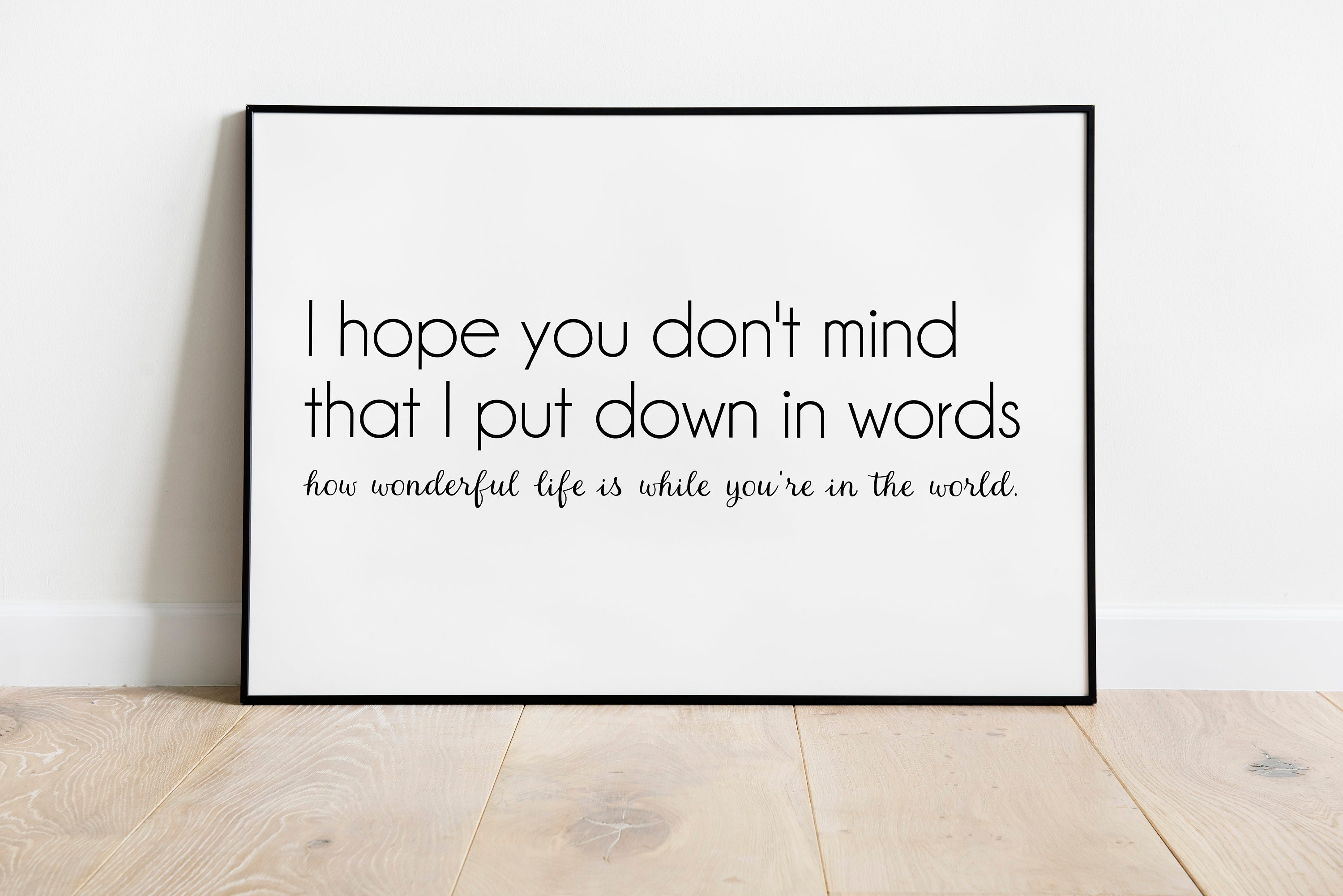 Your Song Elton John Print How Wonderful Life Is While | Etsy