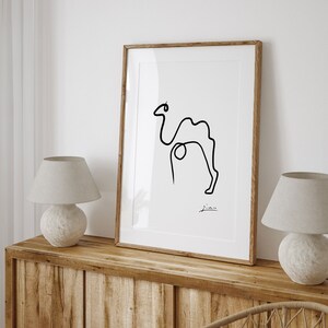 Pablo Picasso Camel Print Camel Wall Art Minimalist Picasso Print Giclee Poster Wall Art ...