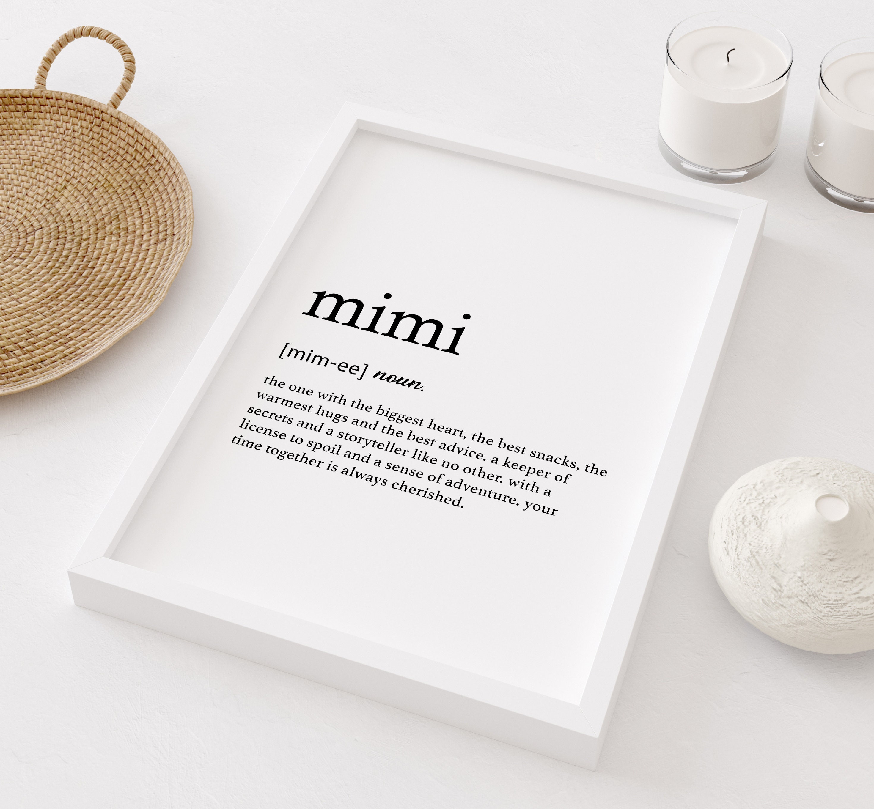 Mimi Definition Print Mimi Print Mimi Gift Gifts for | Etsy