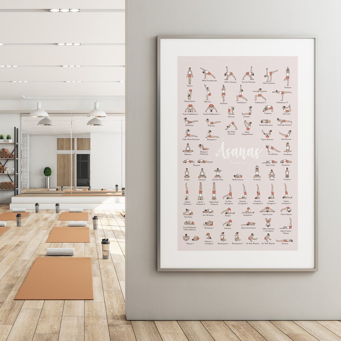 Yoga Poses Poster Yoga Art Yoga Print Yoga Gifts Yoga - Etsy