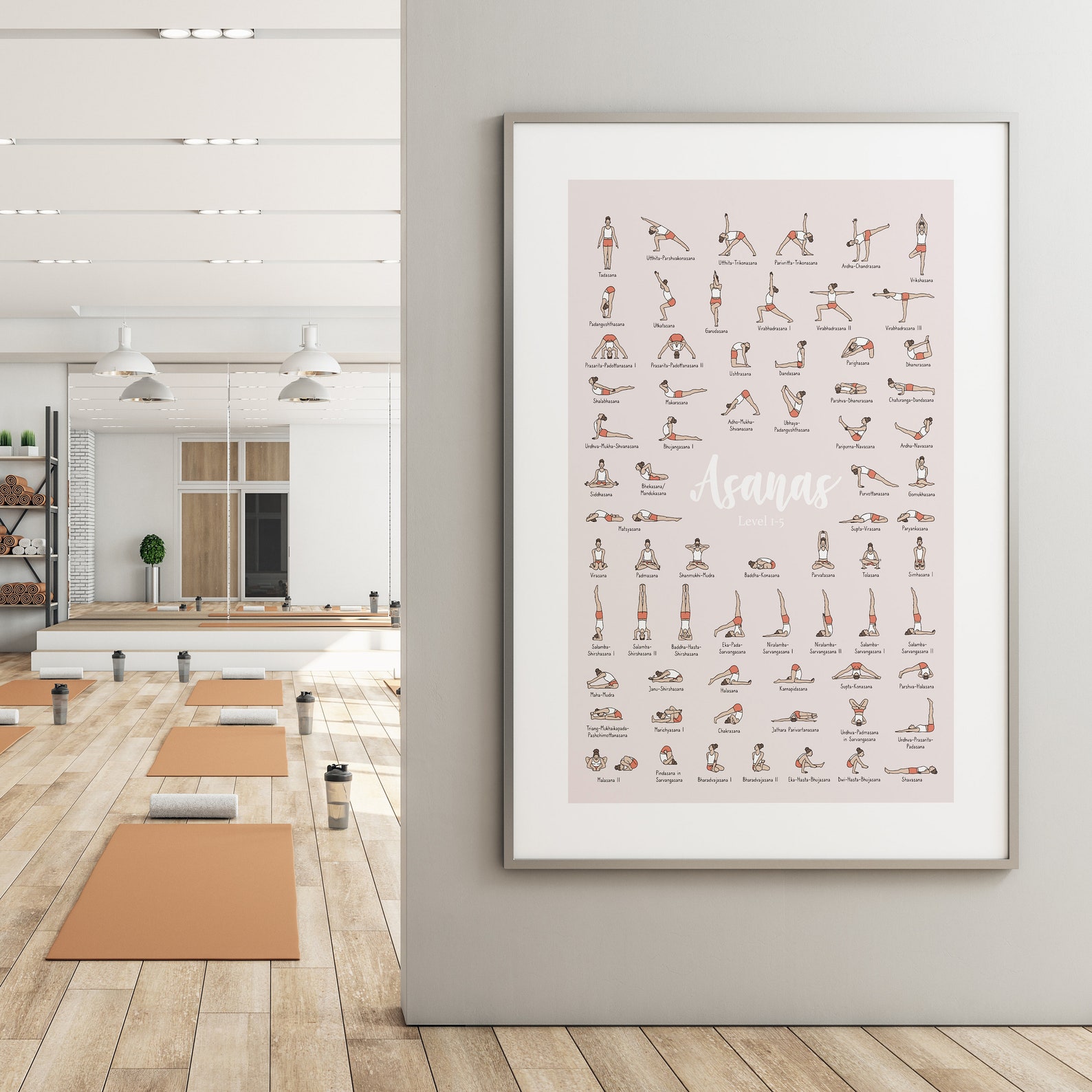 Yoga Poses Poster Yoga Art Yoga Print Yoga Gifts Yoga - Etsy