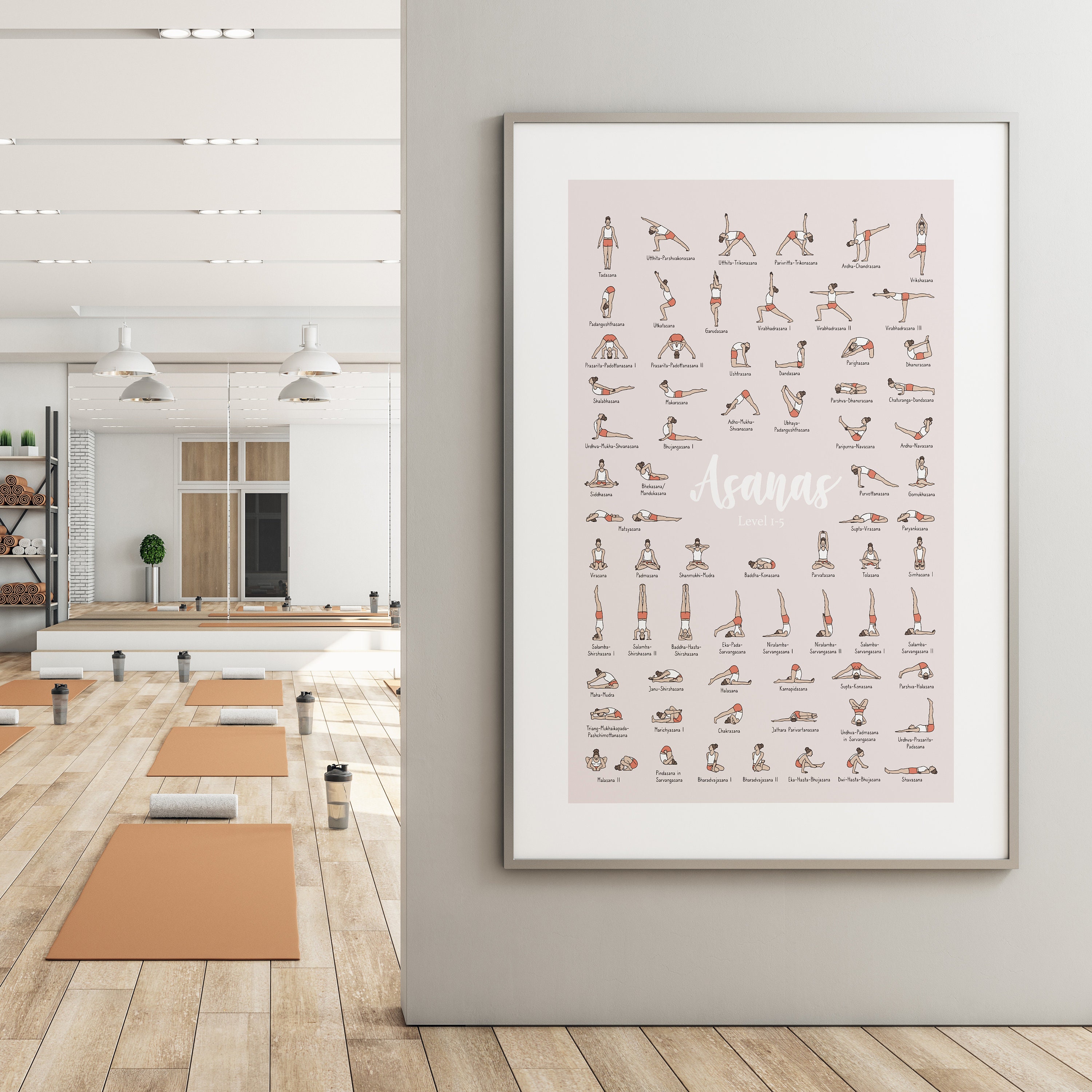 Yoga Poses Poster Yoga Art Yoga Print Yoga Gifts Yoga - Etsy