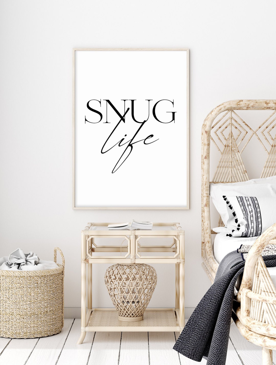 Snug Life Print Over Bed Print Over Bed Art Collage Wall - Etsy