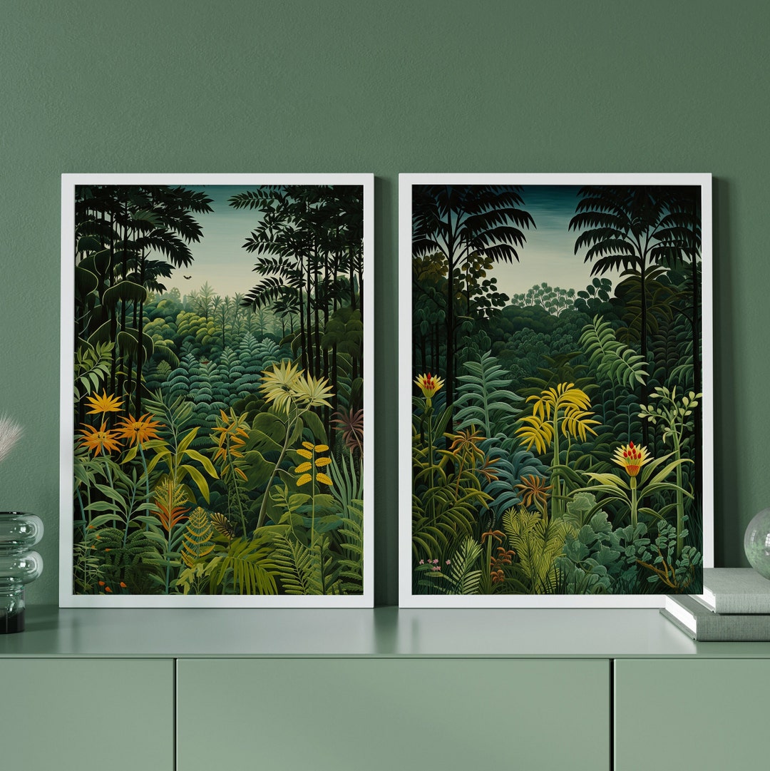 Set of 2 Henri Rousseau Prints, 2 Rousseau Posters, Rousseau Wall Art ...