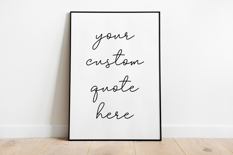 Custom Quote Print Personalised Quote Personalized Quote | Etsy
