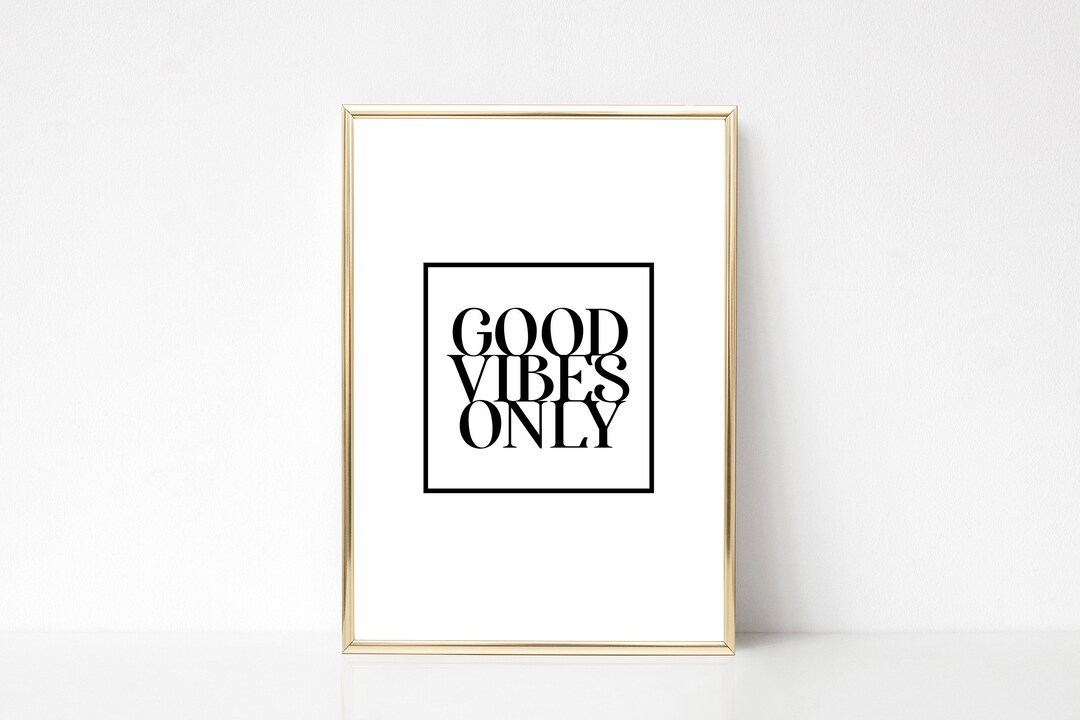 Good Vibes Only Print Large Poster Modern Wall Art Scandi Art ...