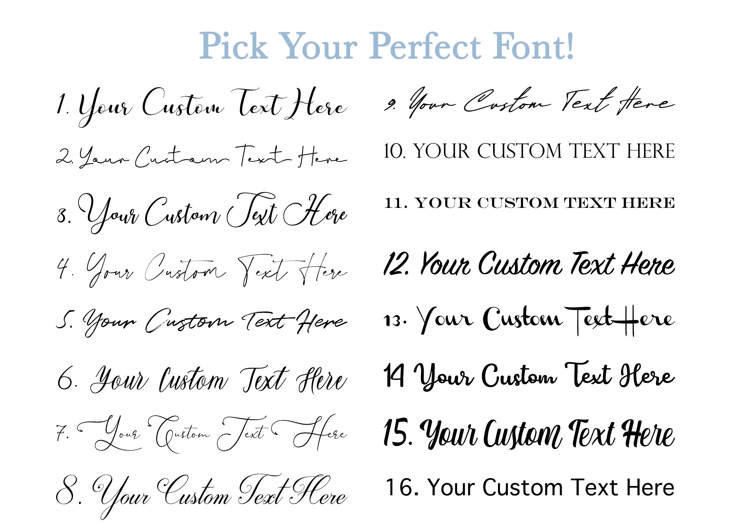 Custom Text Poster Print 16 Fonts Your Text Here | Etsy