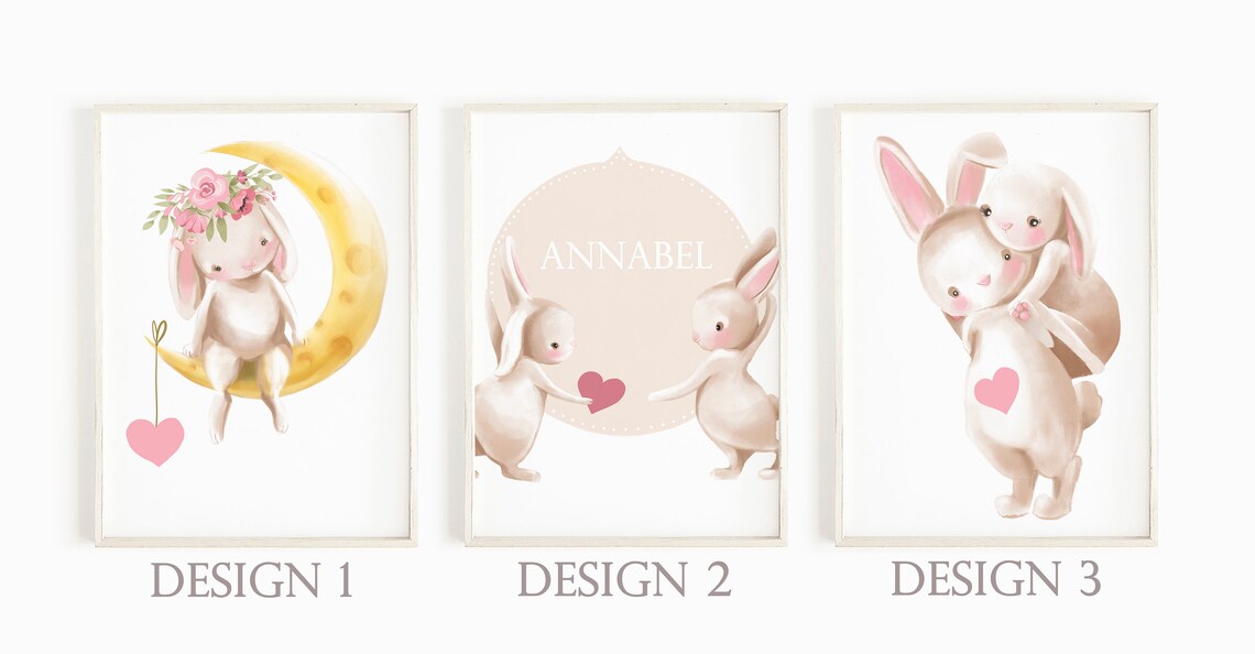Bunnies Prints Bunnies Print Bunny Print Bunny Prints - Etsy